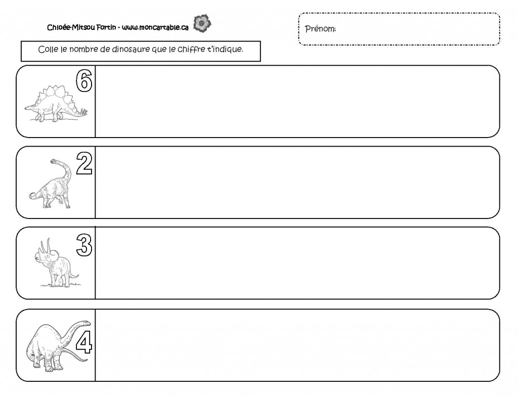 Dénombrement de dinosaures – Rapido-Présco